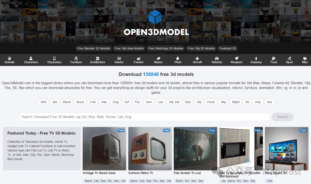 3D模型白嫖啦！这几个网站得收藏！ - 知乎