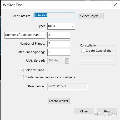 STK创建Walker星座 - 知乎
