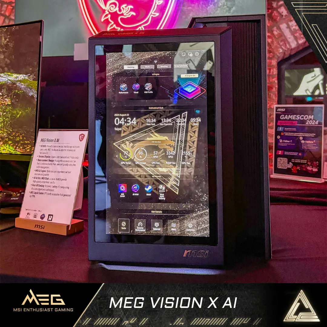 搭载RTX5080显卡 | 微星推出MEG VISION X AI 幻影第二代新品游戏主机 - 知乎