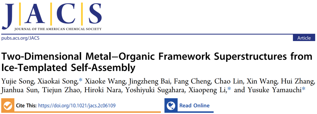 江苏理工JACS：超漂亮，自组装2D MOF超结构 - 知乎