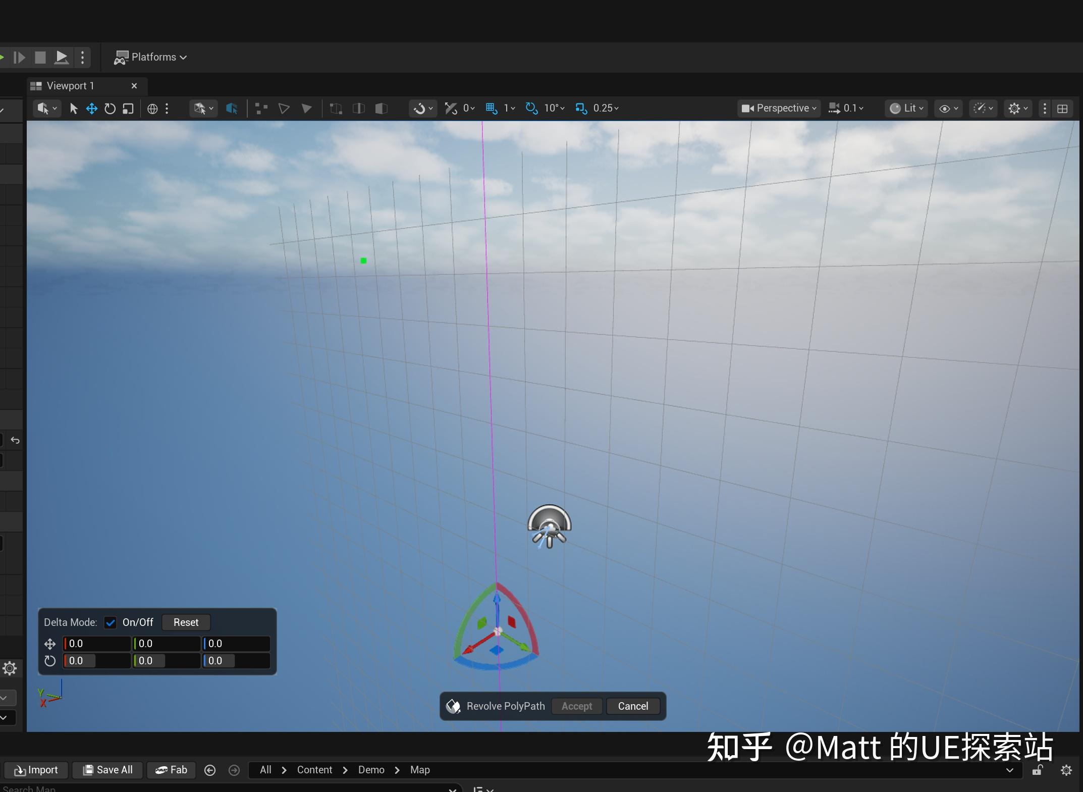 虚幻引擎UE5.6 | 建模Modeling Mode | RevolvePath旋转路径 - 知乎