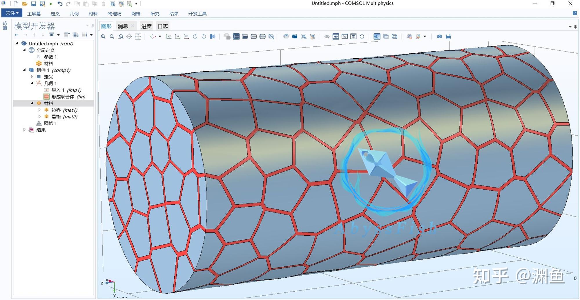 COMSOL三维Voronoi泰森多边形3D多晶体轴心受压模拟 - 知乎