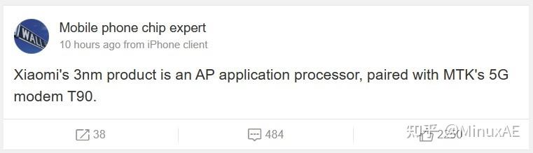 小米即将推出的3nm芯片组与联发科未发布的5G猫配对 - 知乎