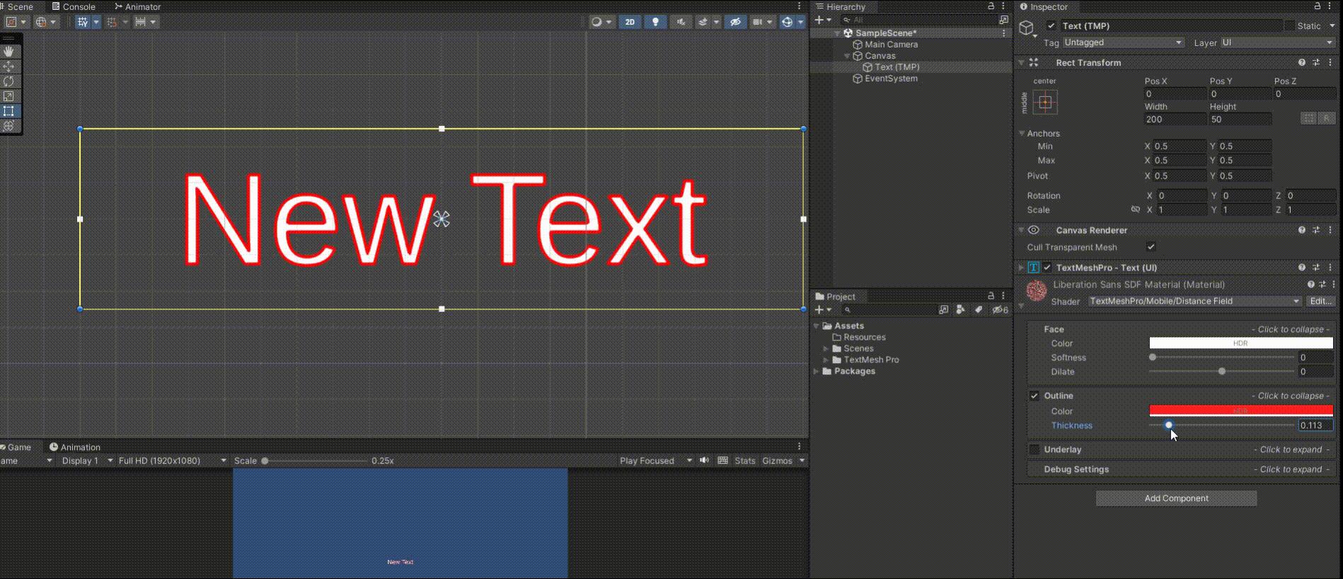 TextMeshPro文本外描边实现 - 知乎