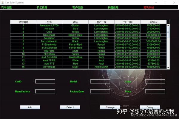 汽车销售管理系统[C/S版本]-Java课程设计 - 知乎