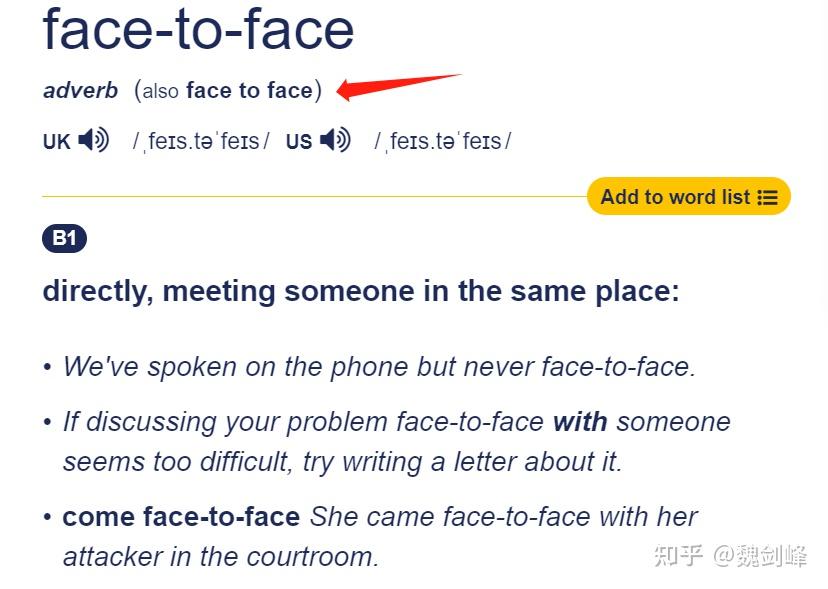 应该说face to face还是face-to-face？ - 知乎
