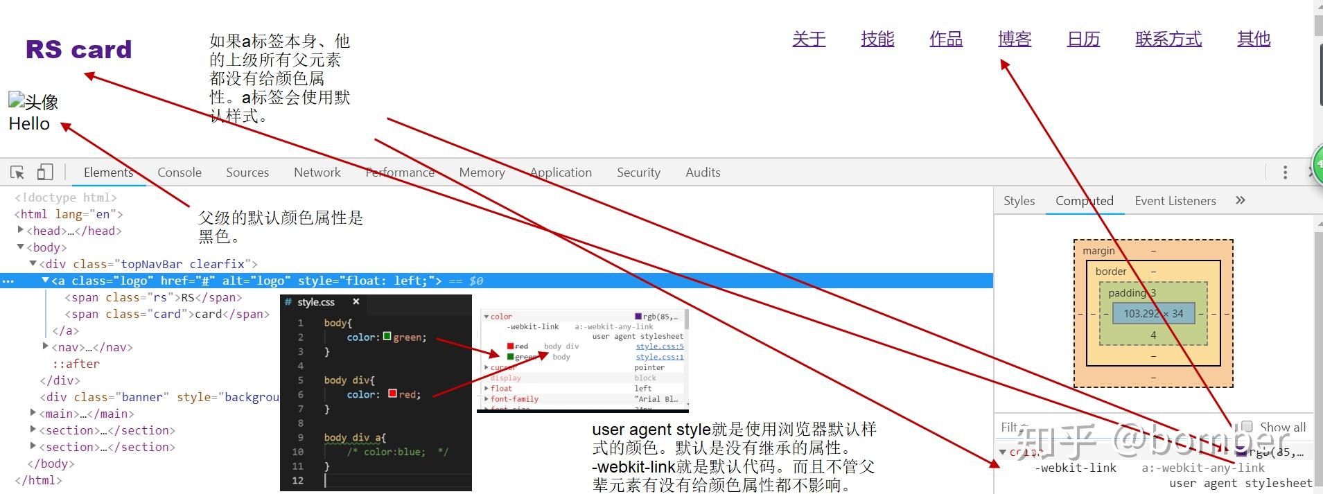 CSS 里面的inherit笔记（颜色和字体大小） - 知乎