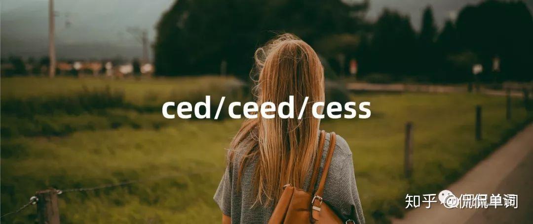 【侃侃单词】词根词缀记单词-ced/ceed/cess - 知乎