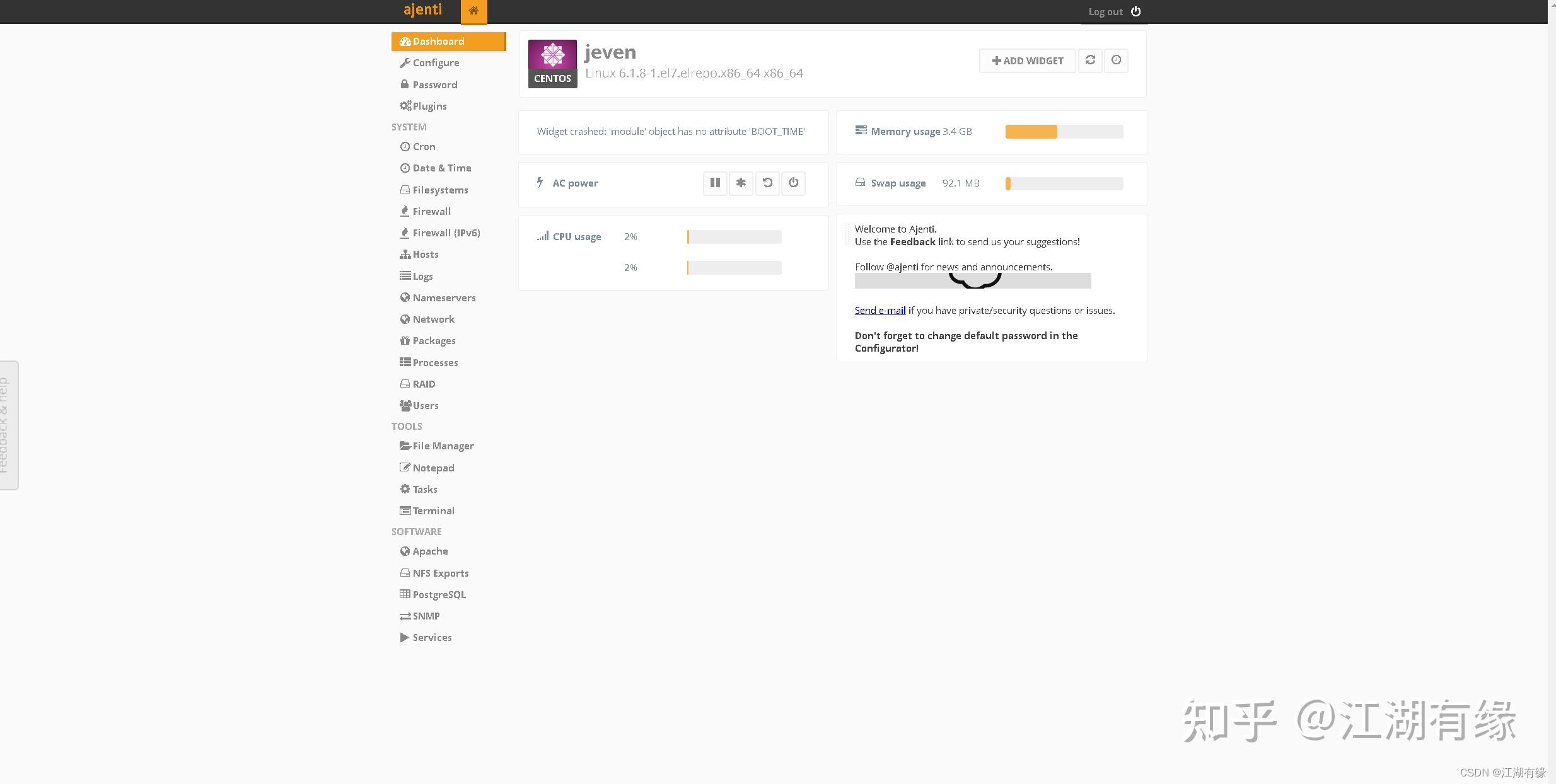 Linux系统之部署Ajenti服务器管理面板 - 知乎