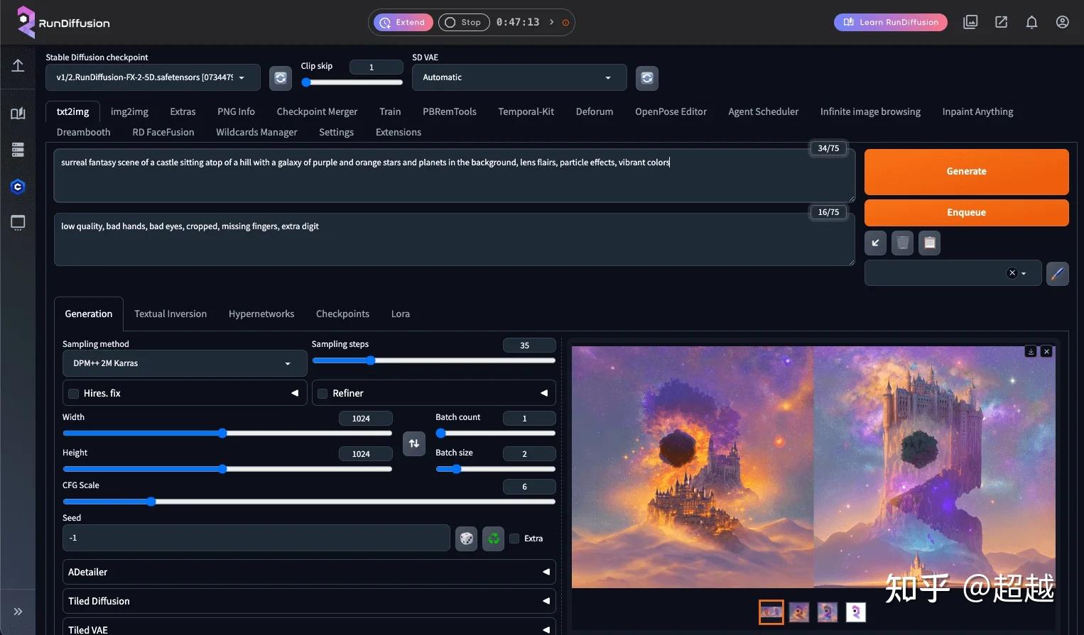 RunDiffusion – 托管式SD绘画聚合云平台，OpenAI旗下产品， 整合所有Stable Diffusion绘画工具，不用再到处找云端了~ - 知乎