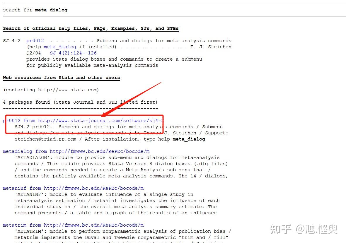 stata meta模块的安装 - 知乎