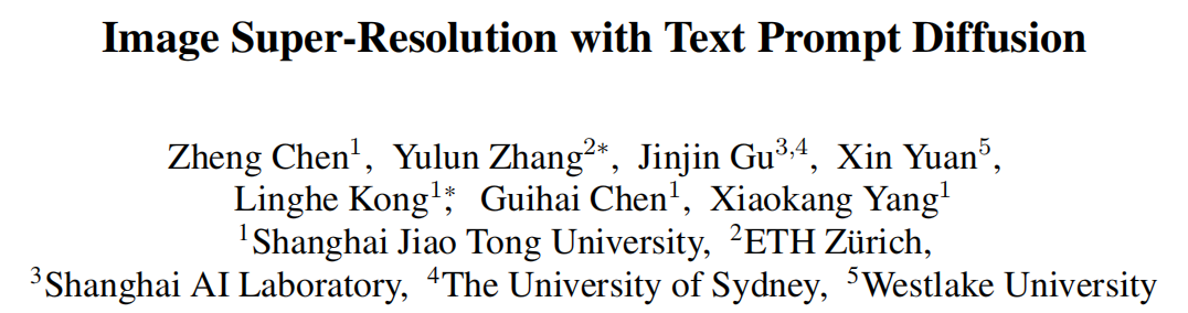 PromtSR：Image Super-Resolution with Text Prompt Diffusion - 知乎