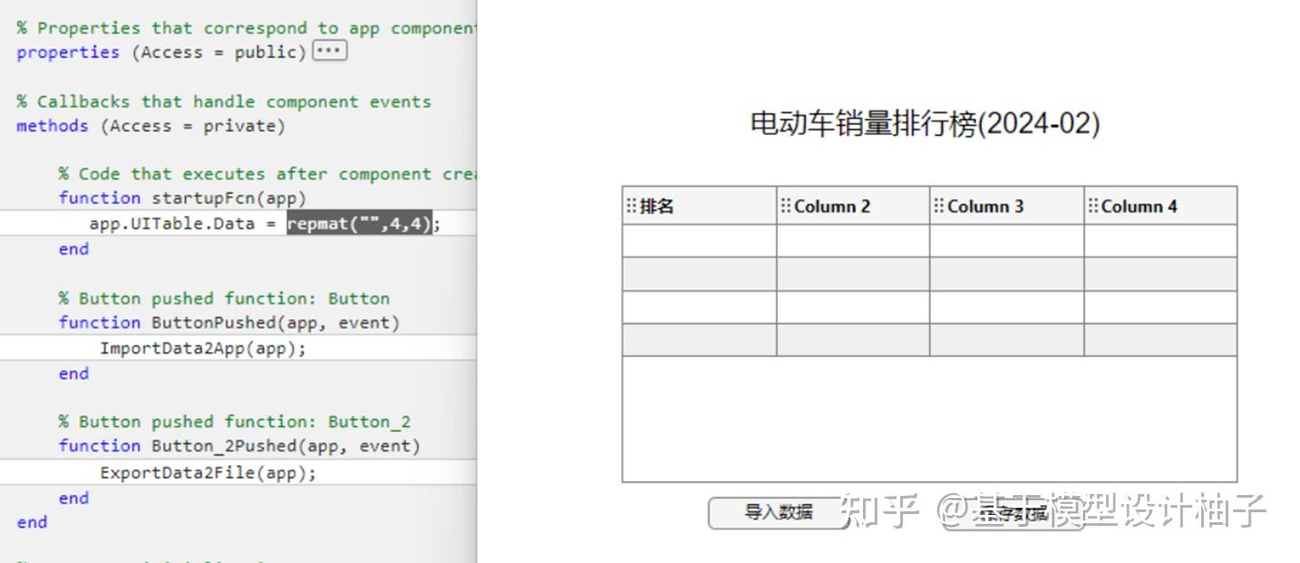 MATLAB App Designer 常见问题b - UITable - 知乎