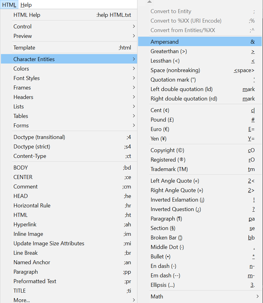 VIM学习笔记 网页开发-输入字符实体(Input Character Entity) - 知乎