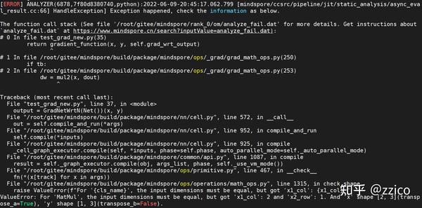 MindSpore求导传入sens值时infer报错For 'MatMul', the input dimensions - 知乎