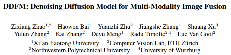 ICCV 2023 Oral：DDFM——首个使用扩散模型进行多模态图像融合的方法 - 知乎