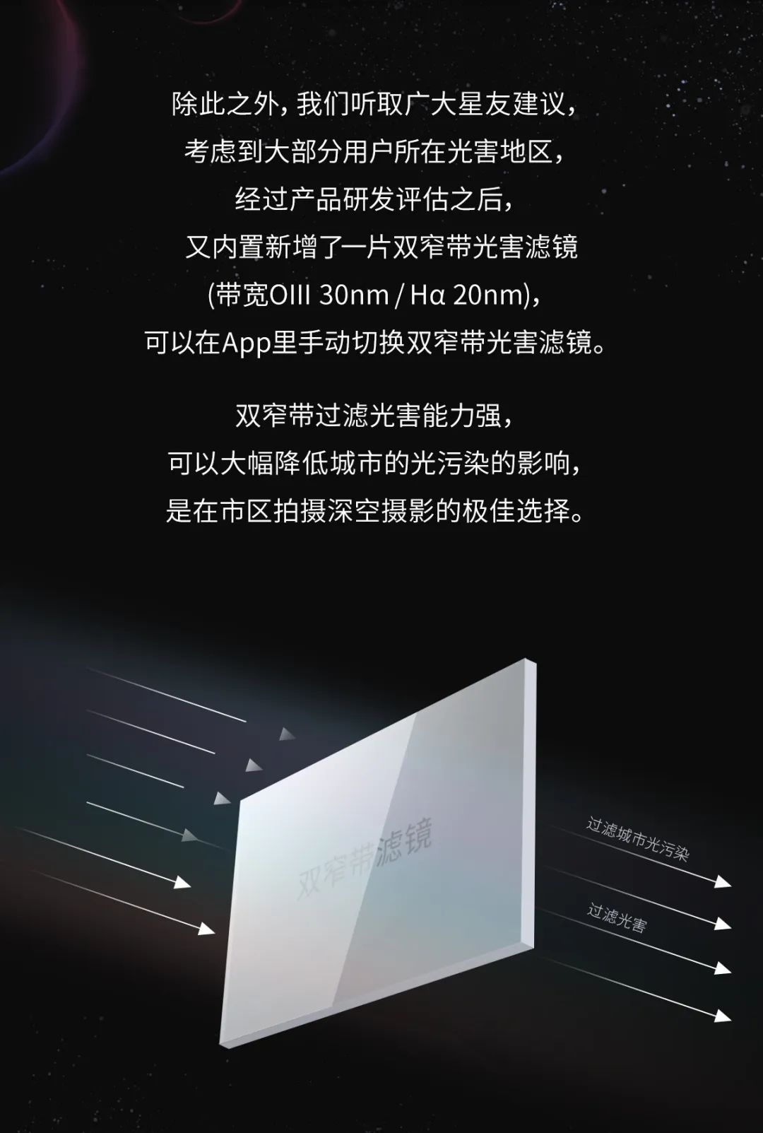 重要通知 | Seestar S50 新增双窄带光害滤镜 - 知乎
