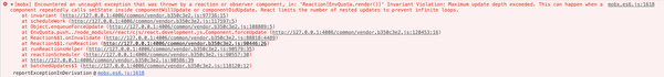 Mobx React Maximum Update Depth Exceede mobx-react-maximum-update-depth-exceede