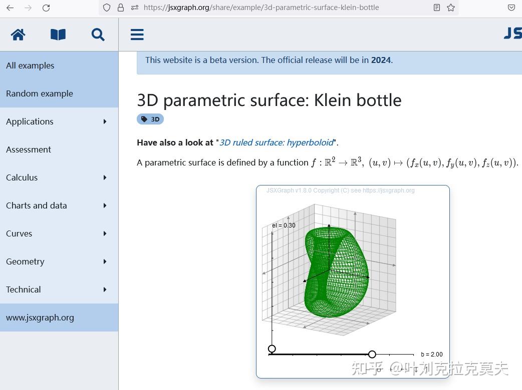科学可视化软件介绍 – 交互式数学可视化软件JSXGraph - 知乎