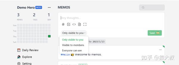 Memo: 一个开源的、可自托管的备忘录中 - 知乎