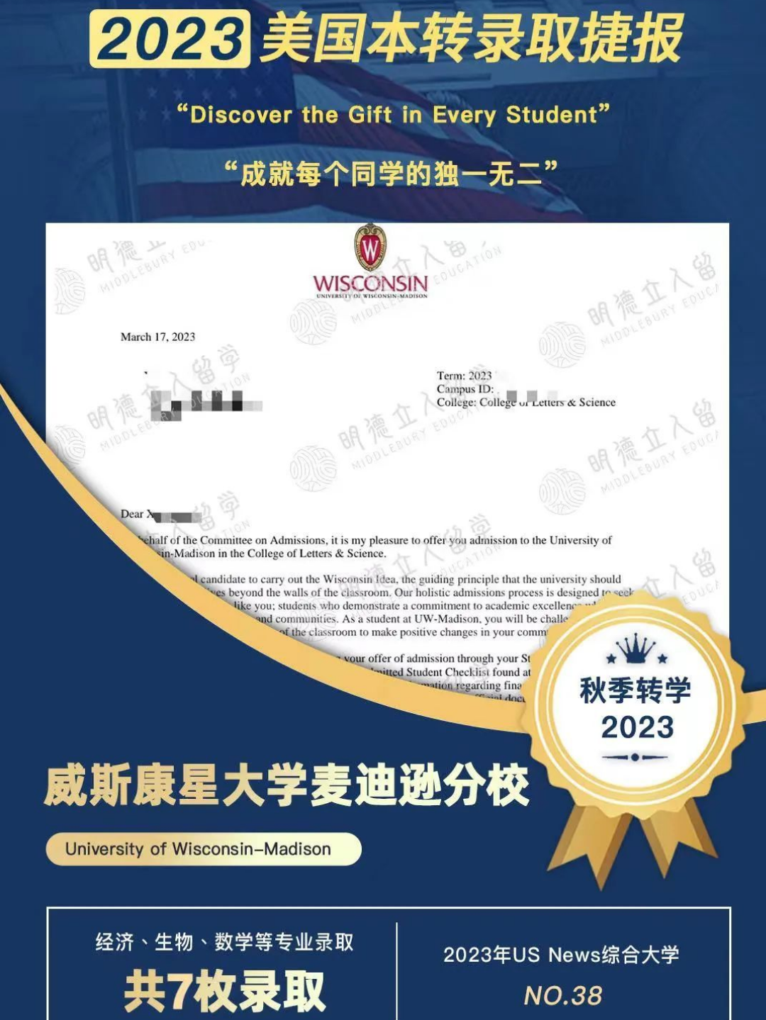 2023战绩｜威斯康星麦迪逊+7！陆本、GPA3.6+、无SAT拿到经济、数学等专业Offer！ - 知乎