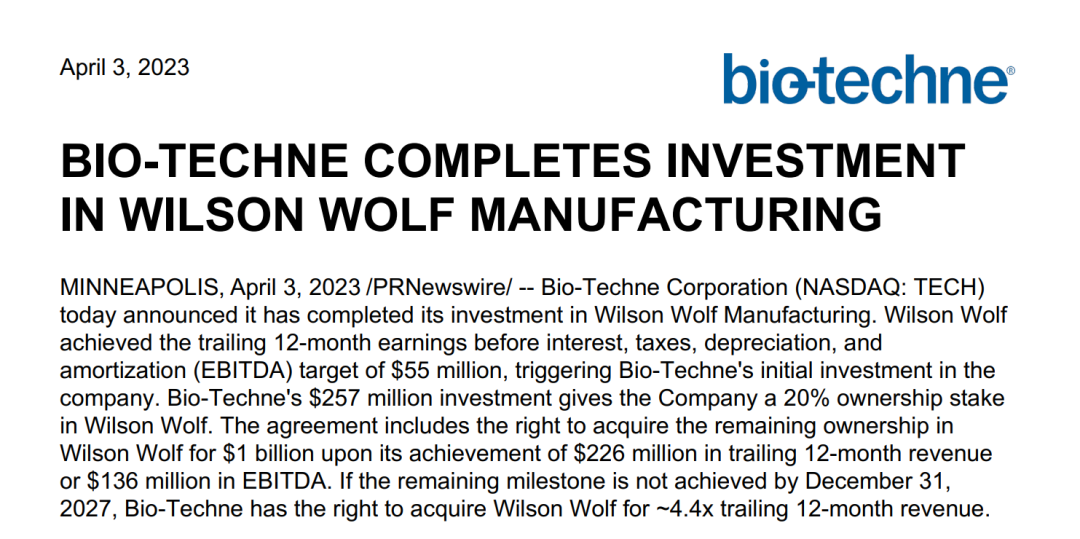 130亿美元市值 ！全球生命科学服务龙头Bio-Techne布局 - 知乎