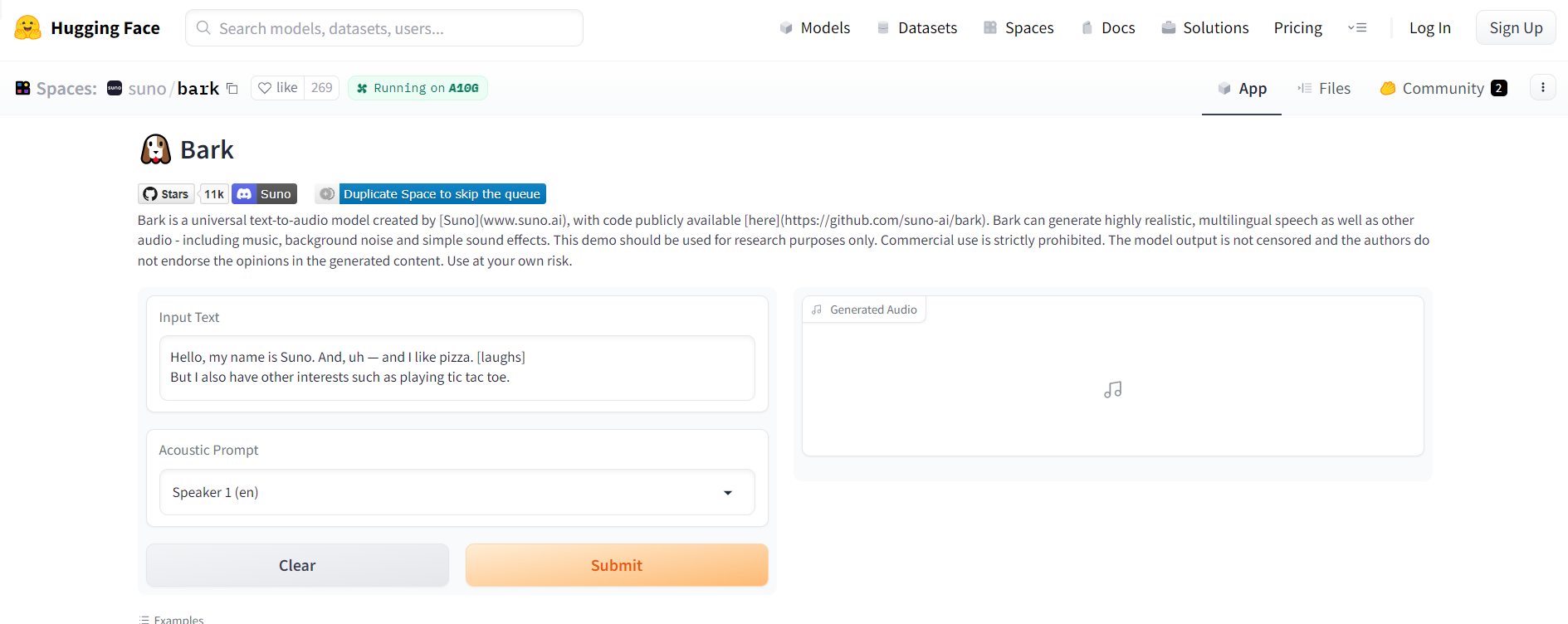 Bark：文本转语音AI，能够生成带情感的语音 - 知乎