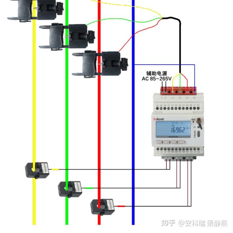 安科瑞ADW300/4G三相智能物联网电表导轨式安装分时统计 - 知乎