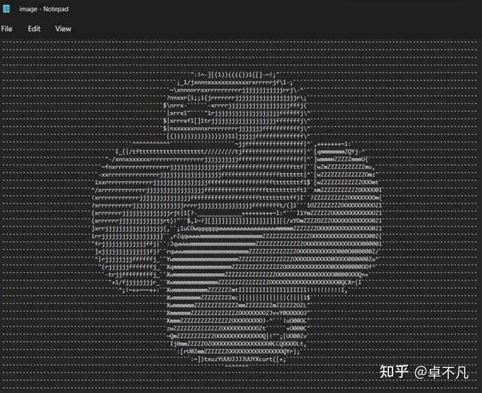 在python中将图像转换为ascii字符照 知乎