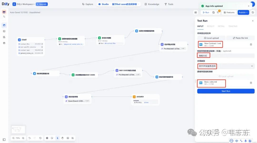 基于Bad Cases的Dify合同审查案例演示（工作流拆解） - 知乎