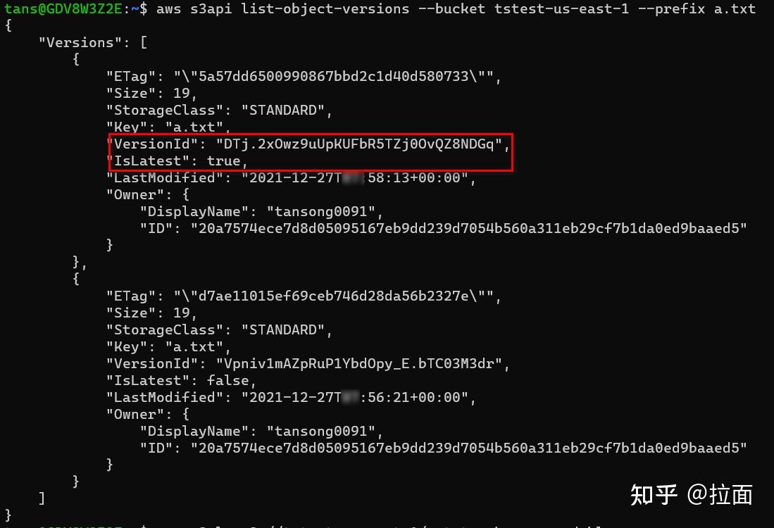 AWS S3 常用命令及 versioning - 知乎