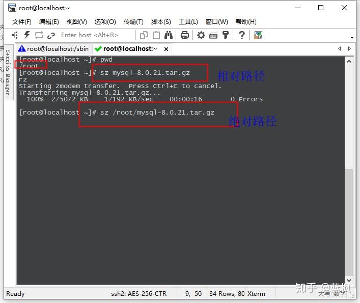 如何在SecureCRT中给linux上传和下载文件 - 知乎