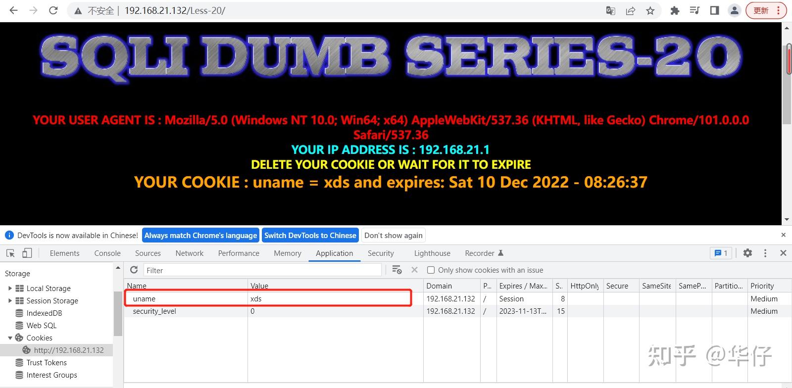 SQL注入之sqli-labs的less-20（Basic Injection） - 知乎