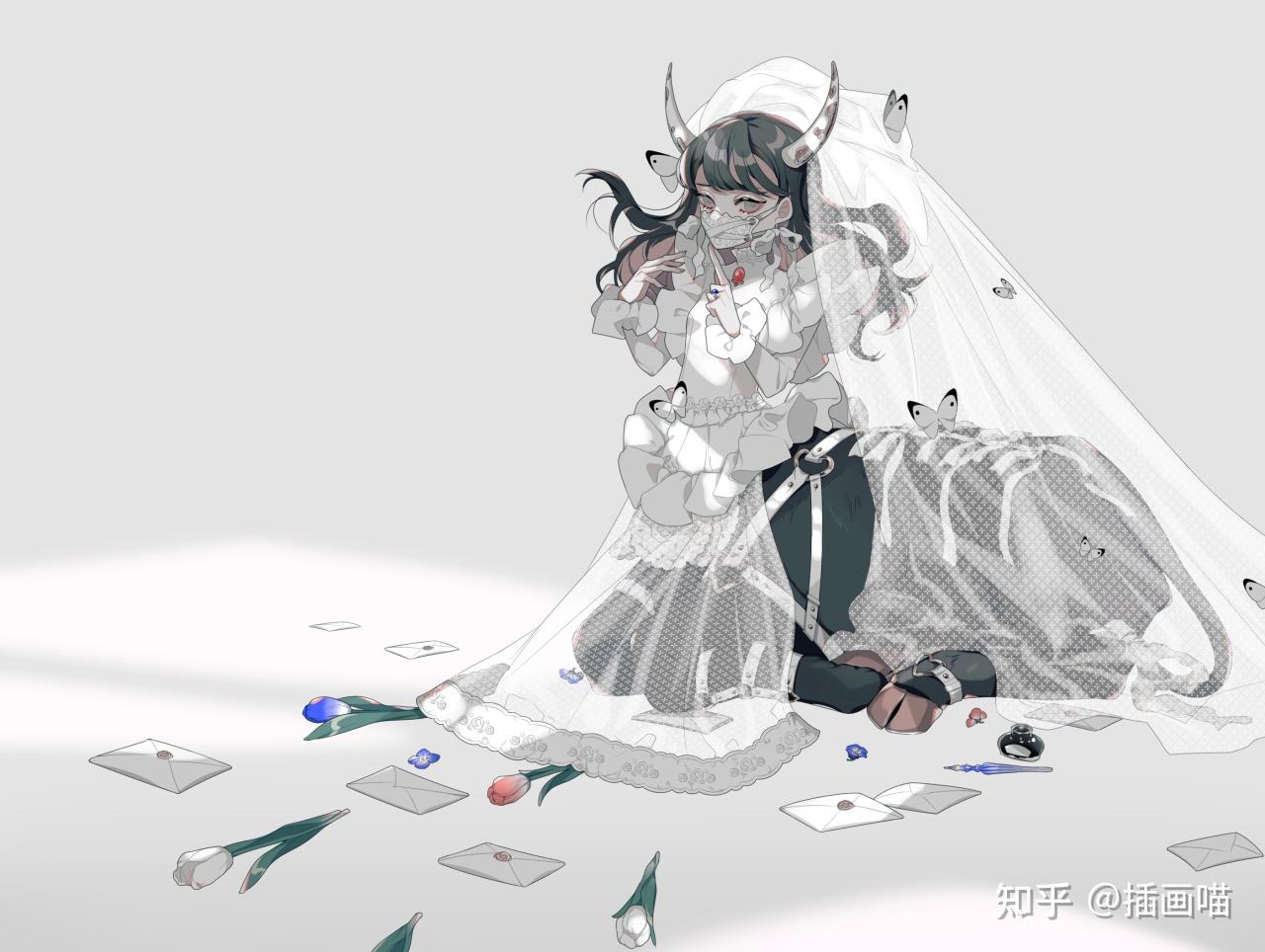 宝藏插画师分享|しきみ（shikimi）|属于成人的黑暗童话 - 知乎