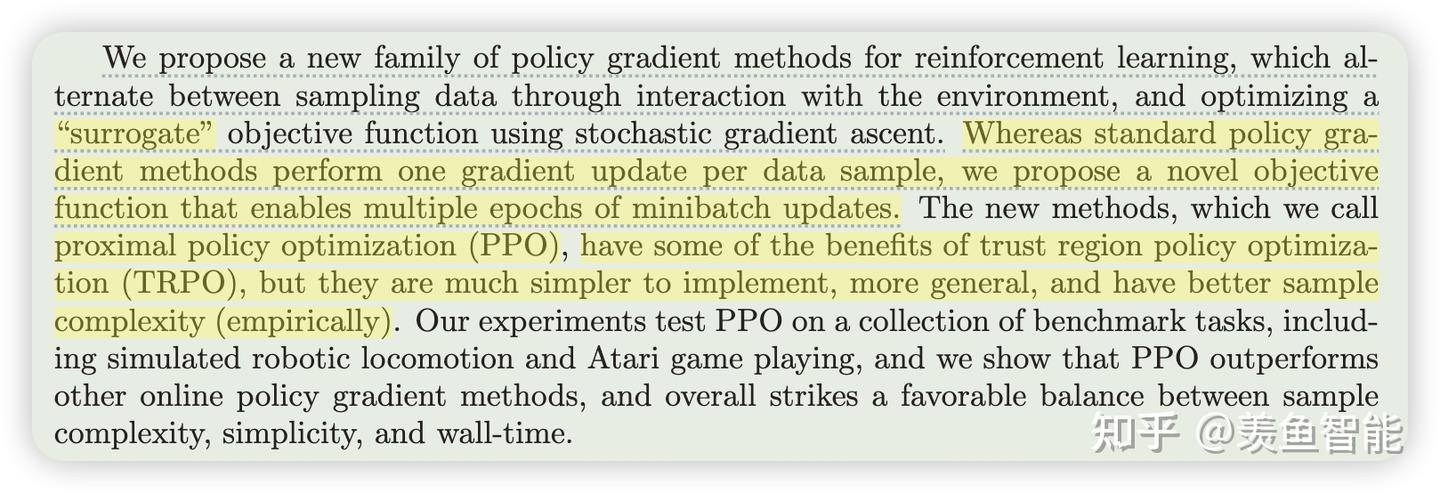 【RL4LLM 000】RL基础：读读PPO的原论文 - 知乎