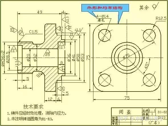 CAD、proe、SW机械制图之零件图的尺寸标注法 - 知乎