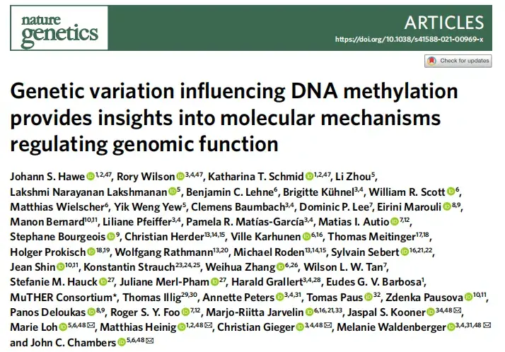 Nature Genetics | DNA变异和甲基化之间的关系 - 知乎