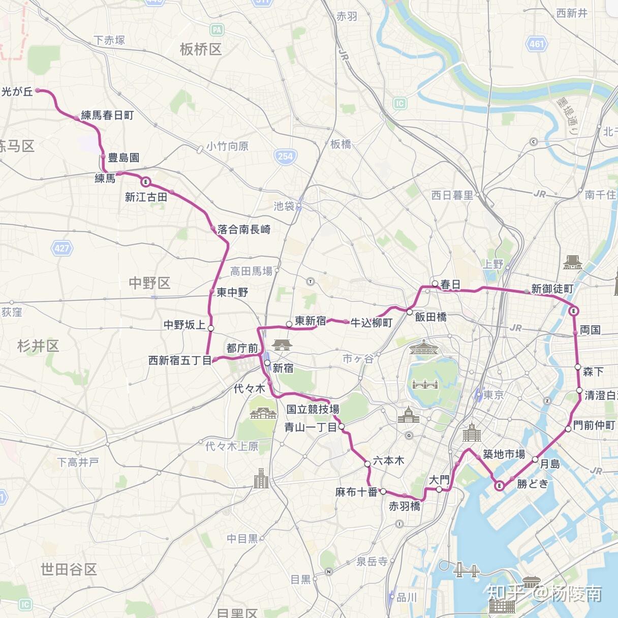 东京都地铁首末站及直通线简介 - 知乎