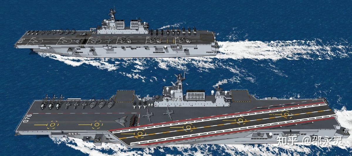 国产076舰疑似开工，或用斜角甲板+弹射器，这还算两栖攻击舰吗？ - 知乎