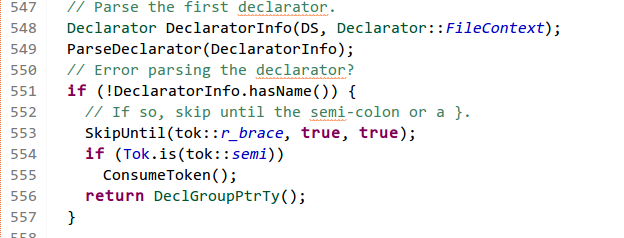 Clang Parser漫步（三）——declarator的解析 - 知乎