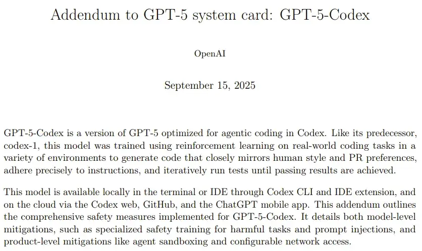 OpenAI发布GPT-5-Codex：可独立工作超7小时，还能审查、重构大型项目 - 知乎