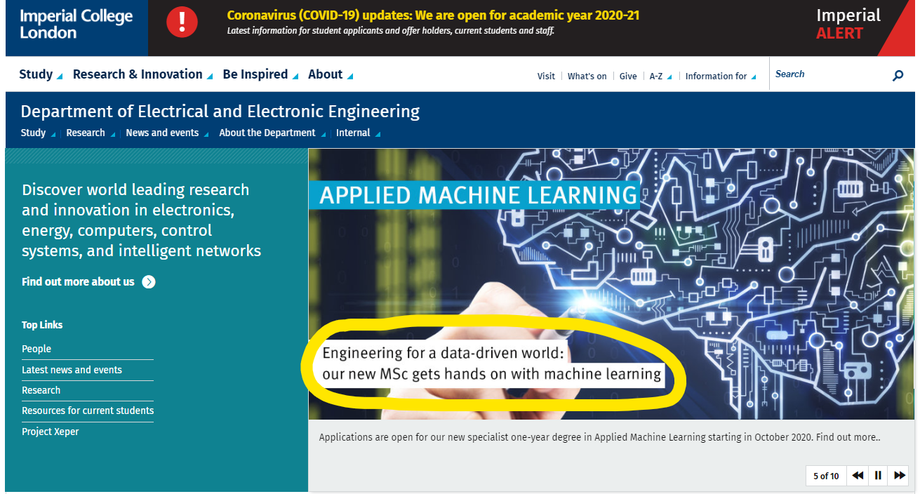 帝国理工学院EEE新专业：应用机器学习硕士MSc Applied Machine Learning - 知乎