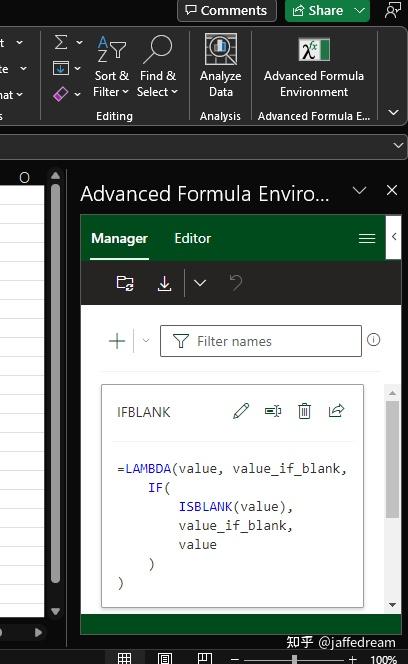 excel的lambda更新和高级公式环境 - 知乎