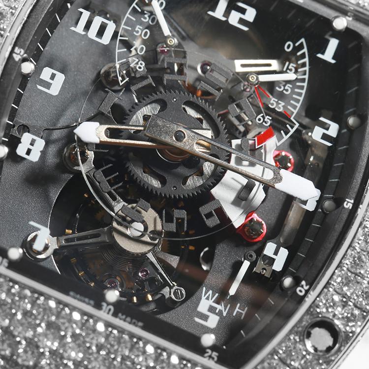 测评欣赏：理查德米勒男士系列RM 003-V2全灰款后加钻（铂金款）GMT陀飞轮腕表 - 知乎