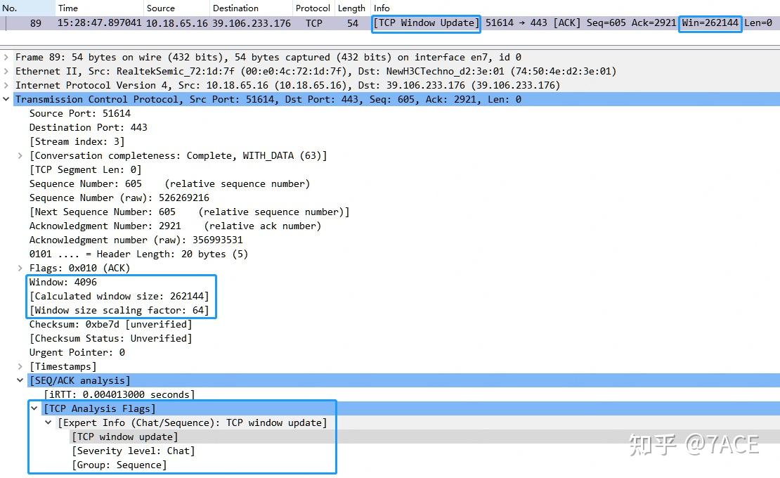TCP Analysis Flags 之 TCP Window Update - 知乎