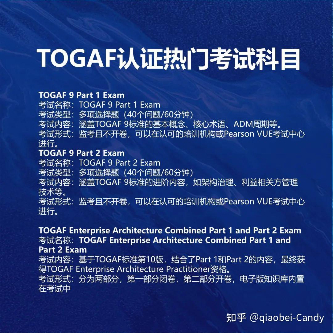 TOGAF 认证考试，如何选择科目？ - 知乎