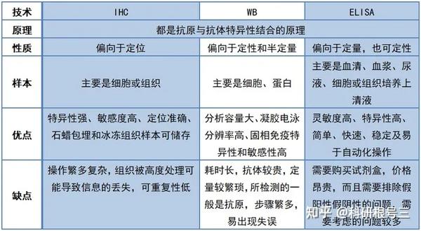 定性、定量、定位，WB、ELISA、IHC 三大免疫学实验，这一篇全搞定！ - 知乎