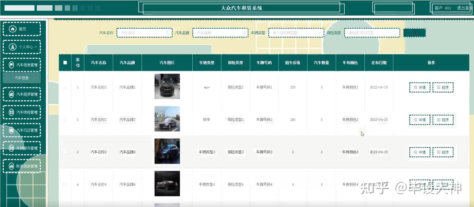 基于web的大众汽车租赁系统设计与实现 计算机毕业设计源码lw文档 知乎
