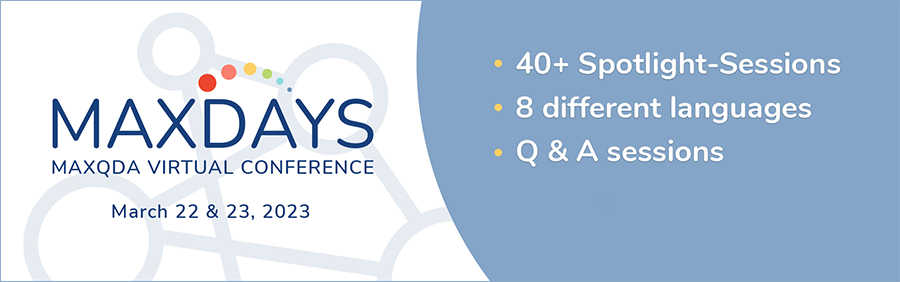 3月22-23日MAXQDA Virtual Conference: MAXDAYS23 免费报名 - 知乎