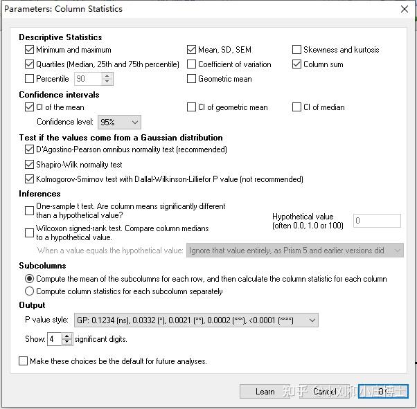如何使用graphpad进行常用统计学分析 - 知乎